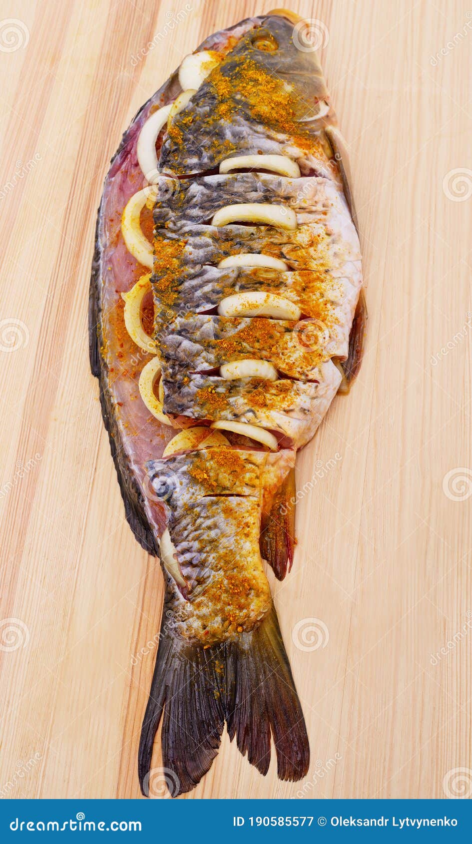 Fish on the board stock image. Image of culinary, animal - 190585577