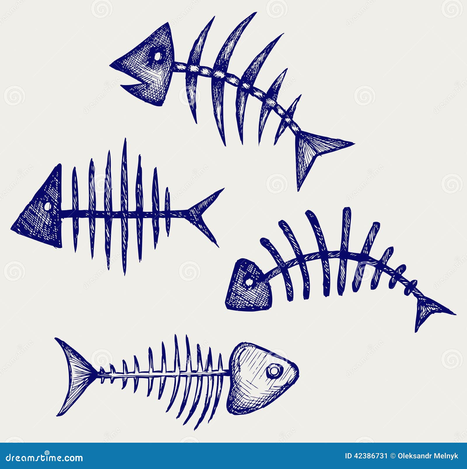 Fish Bone Clip Art Cartoon Illustration | CartoonDealer.com #33030268