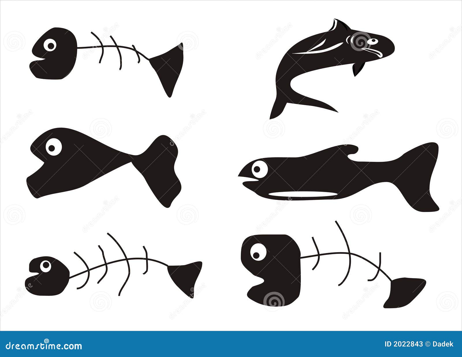 Fish bone I stock vector. Illustration of food, shapes - 2022843