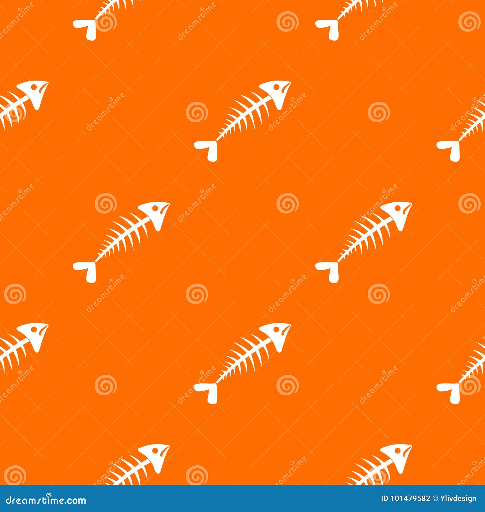 Fish bone pattern seamless stock vector. Illustration of repeating ...