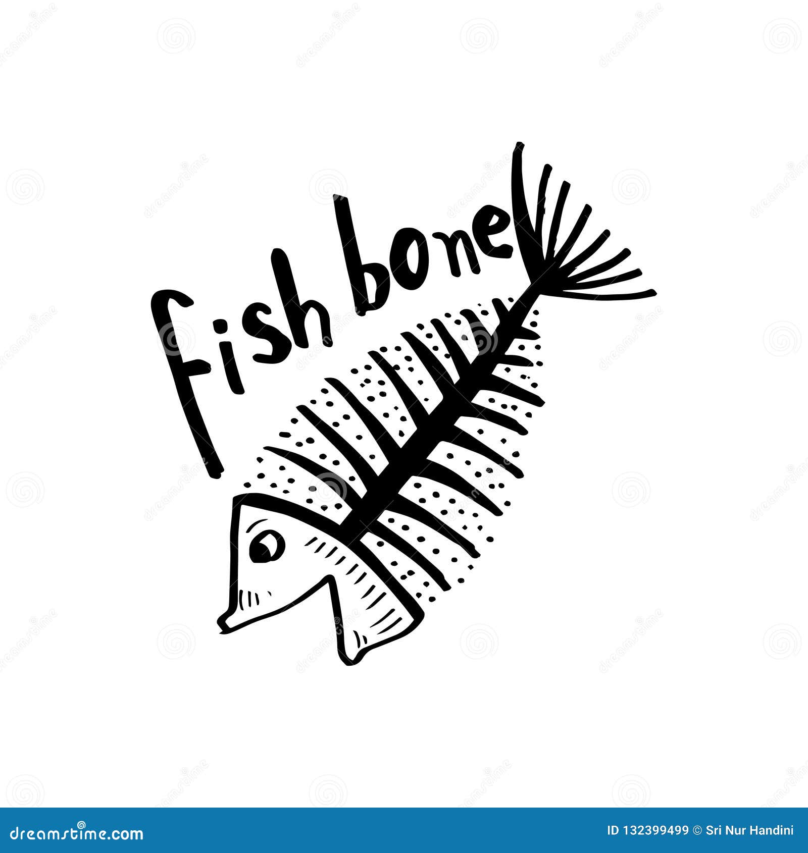 Fish Bone, Fish Skeleton for Shirt Design, Poster, Logo. Stock ...