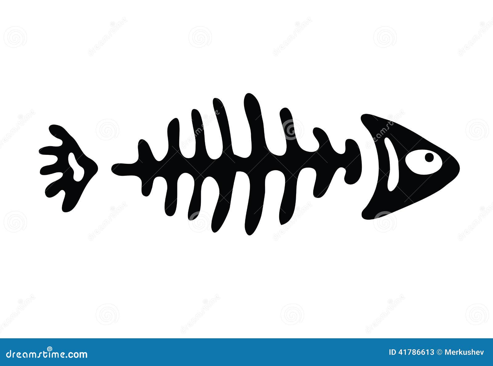 Fish Bone, Vector Illustration Stock Vector - Illustration of fishing ...