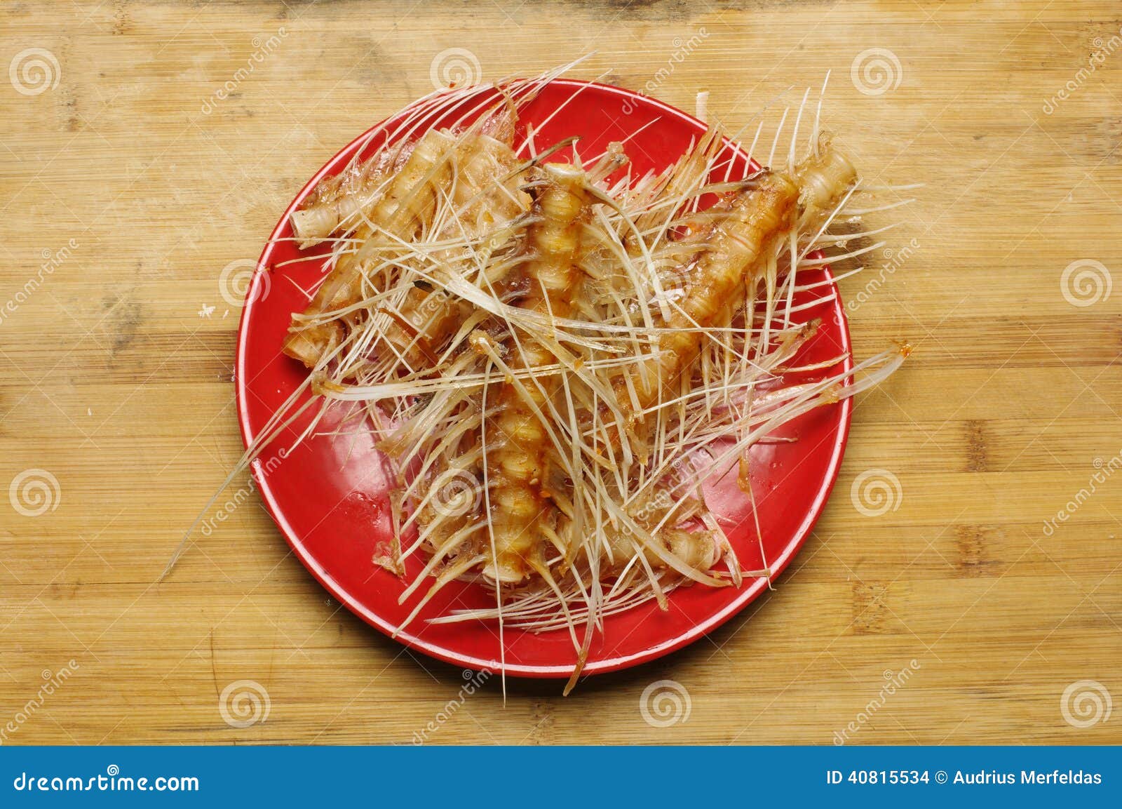 Fish Bones In The Plate Top View Stock Photo - Image of scrap, meal ...