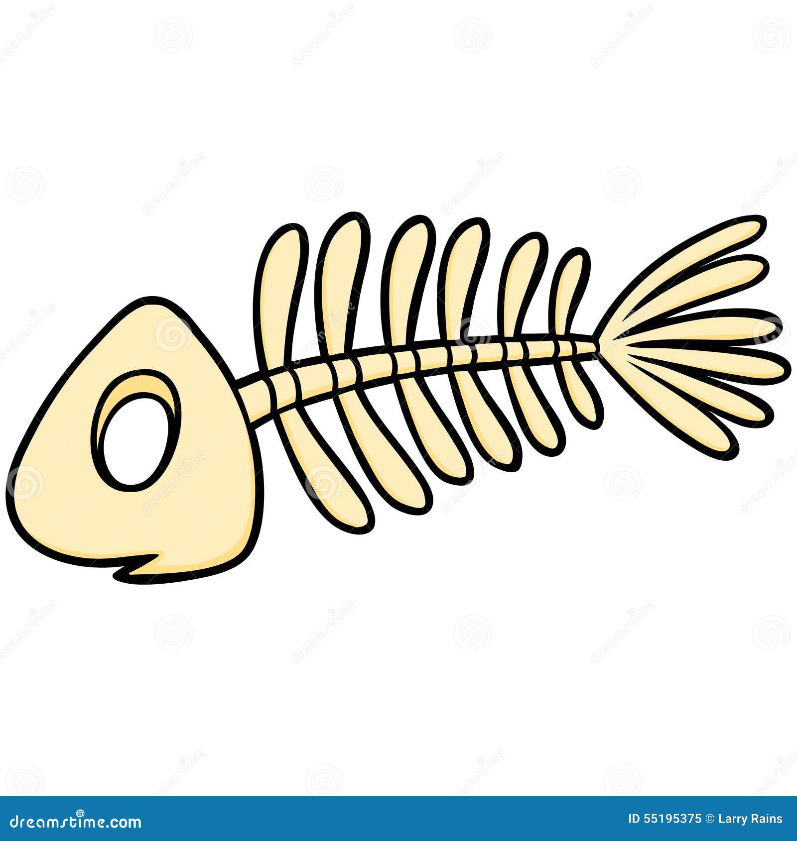 Fish Bones stock vector. Illustration of fish, person - 55195375