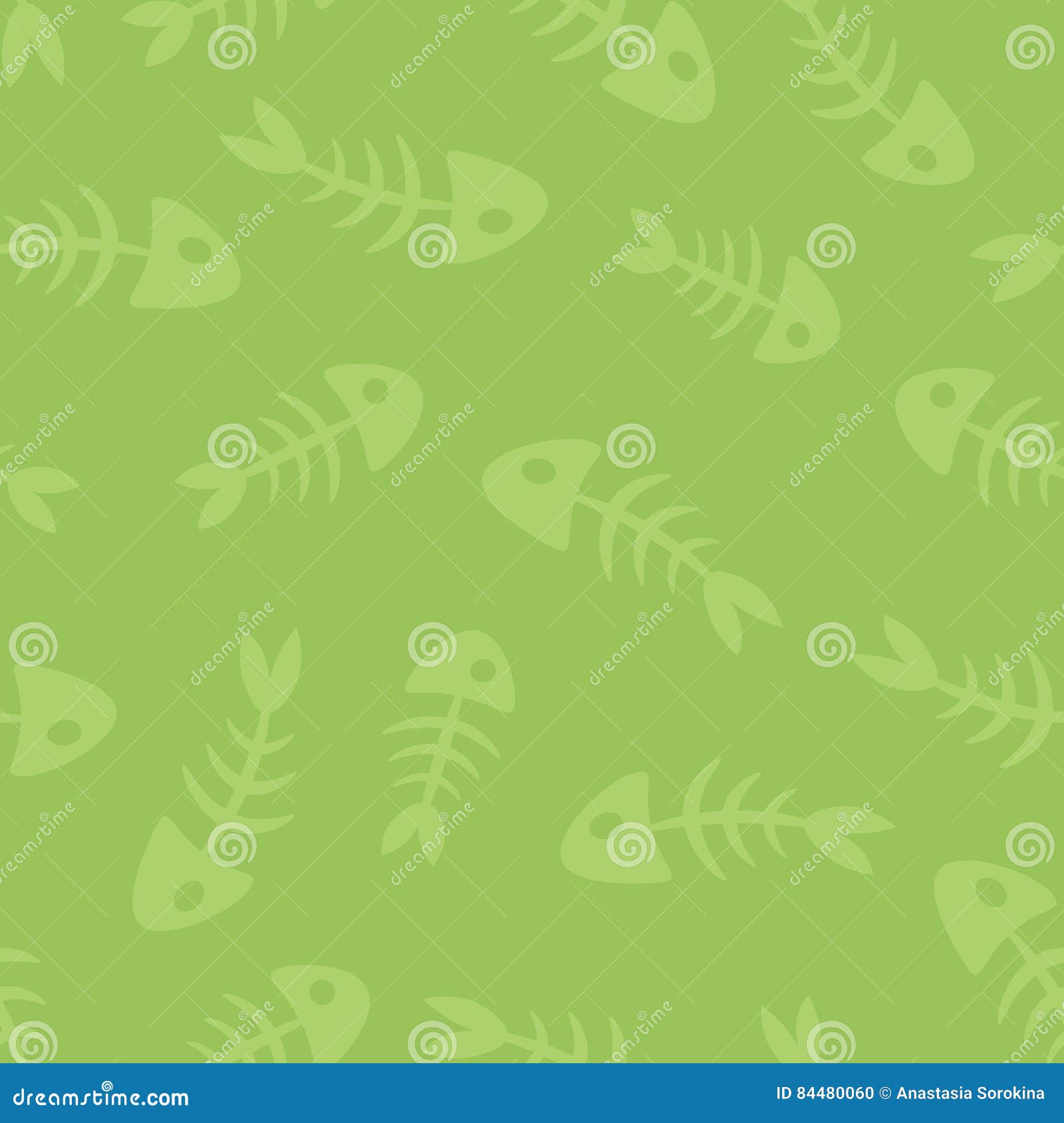 Fish Bones.Vector Seamless Pattern Stock Vector - Illustration of ...