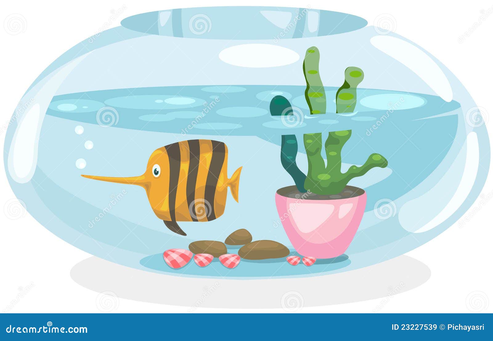 Fish bowl stock vector. Illustration of cartoon, motion - 23227539