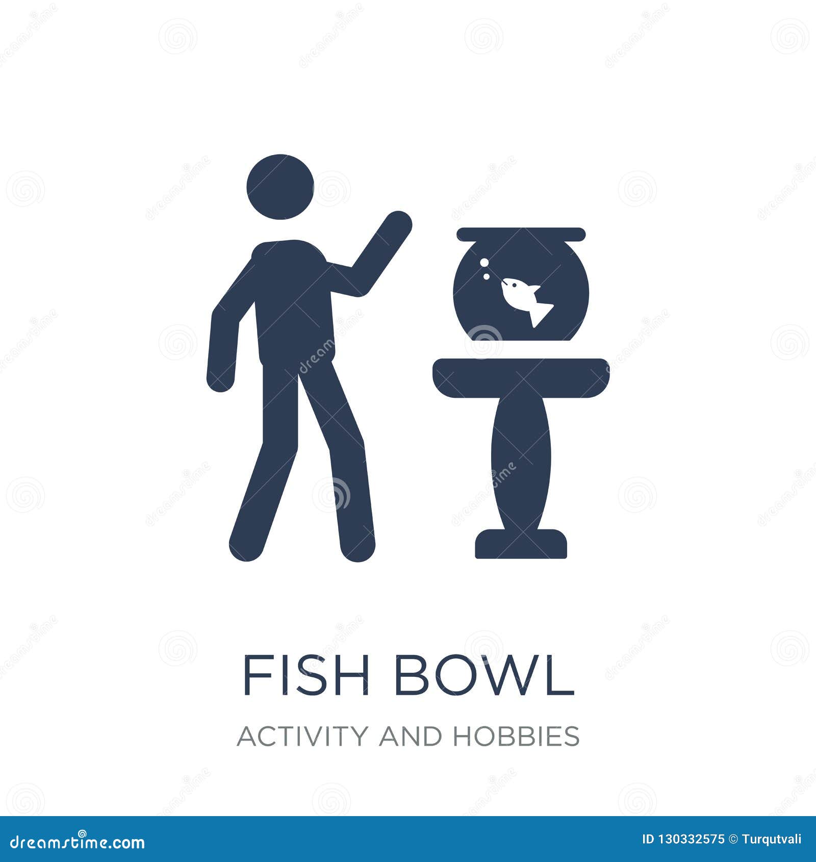 Fish Bowl Icon. Trendy Flat Vector Fish Bowl Icon on White Background ...