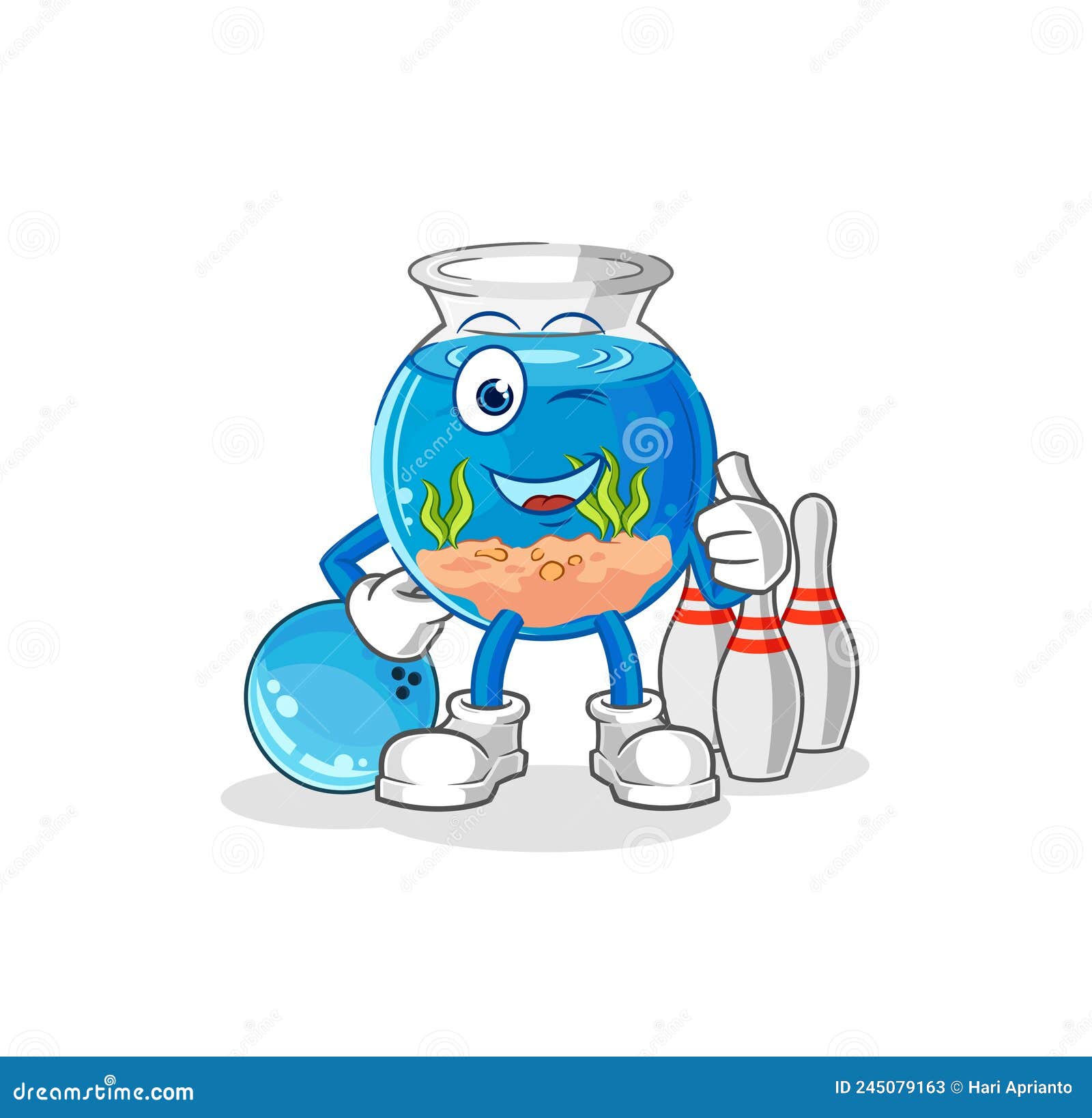 Bowl And Bowling Pins Cartoon Vector | CartoonDealer.com #39673781