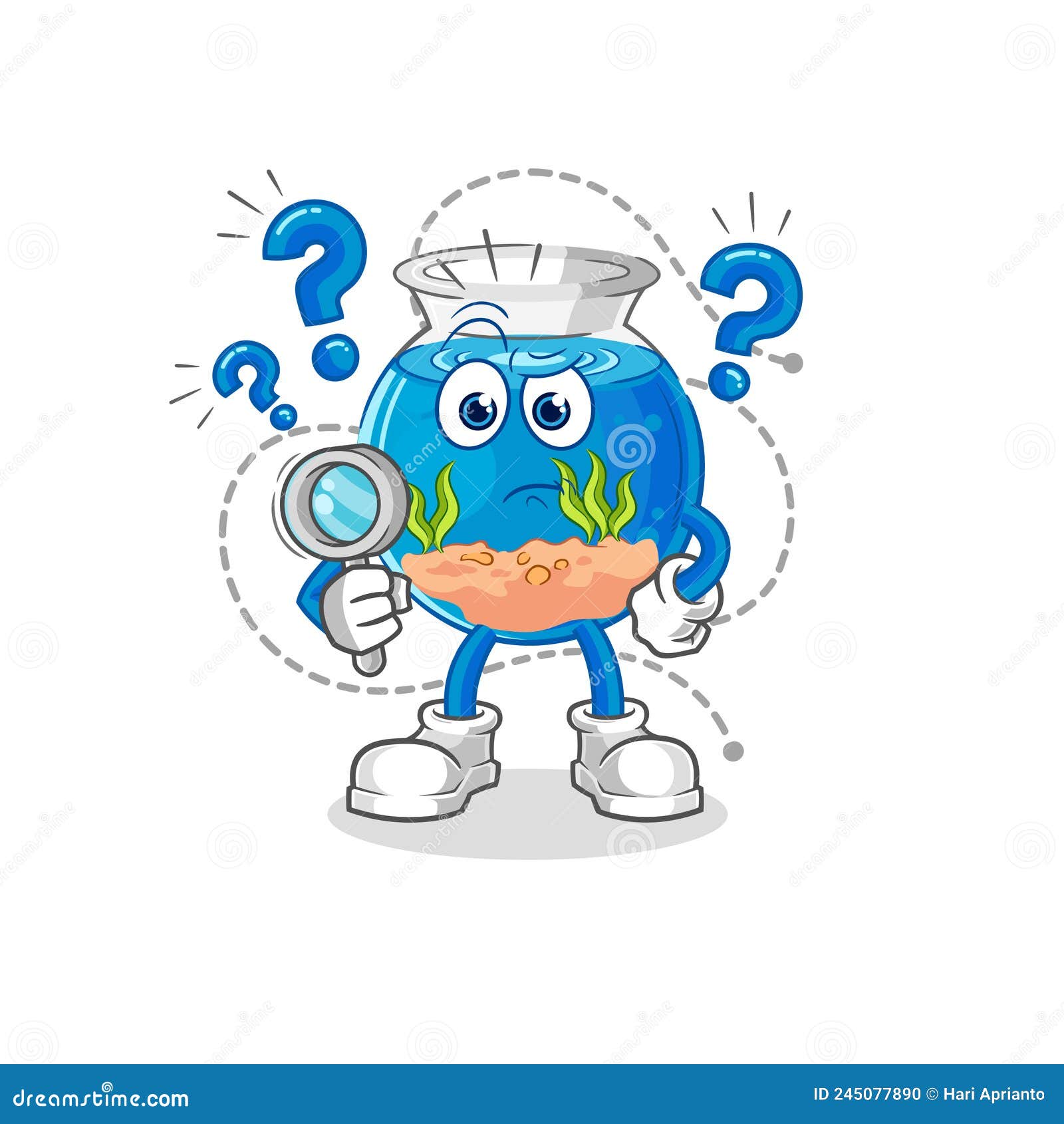 Emoticon Searching Mascot Vector Cartoon Illustration | CartoonDealer ...