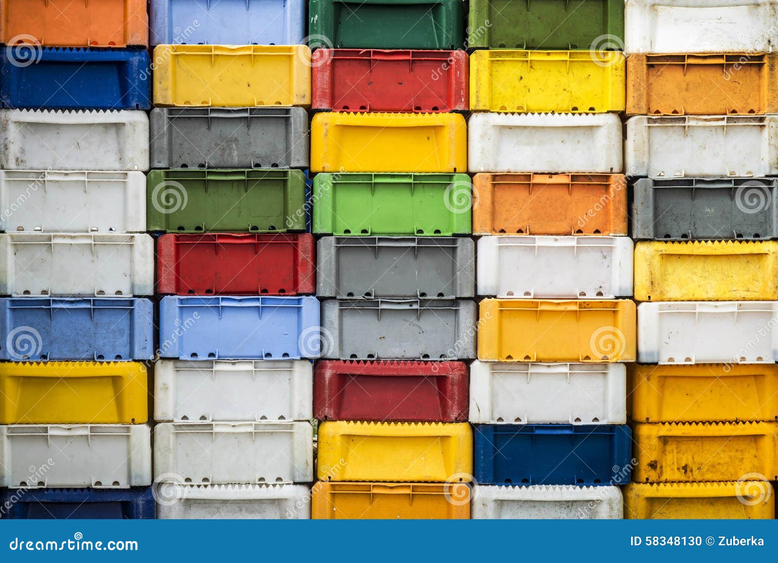 Fish boxes stock photo. Image of color, fishing, refundable - 58348130