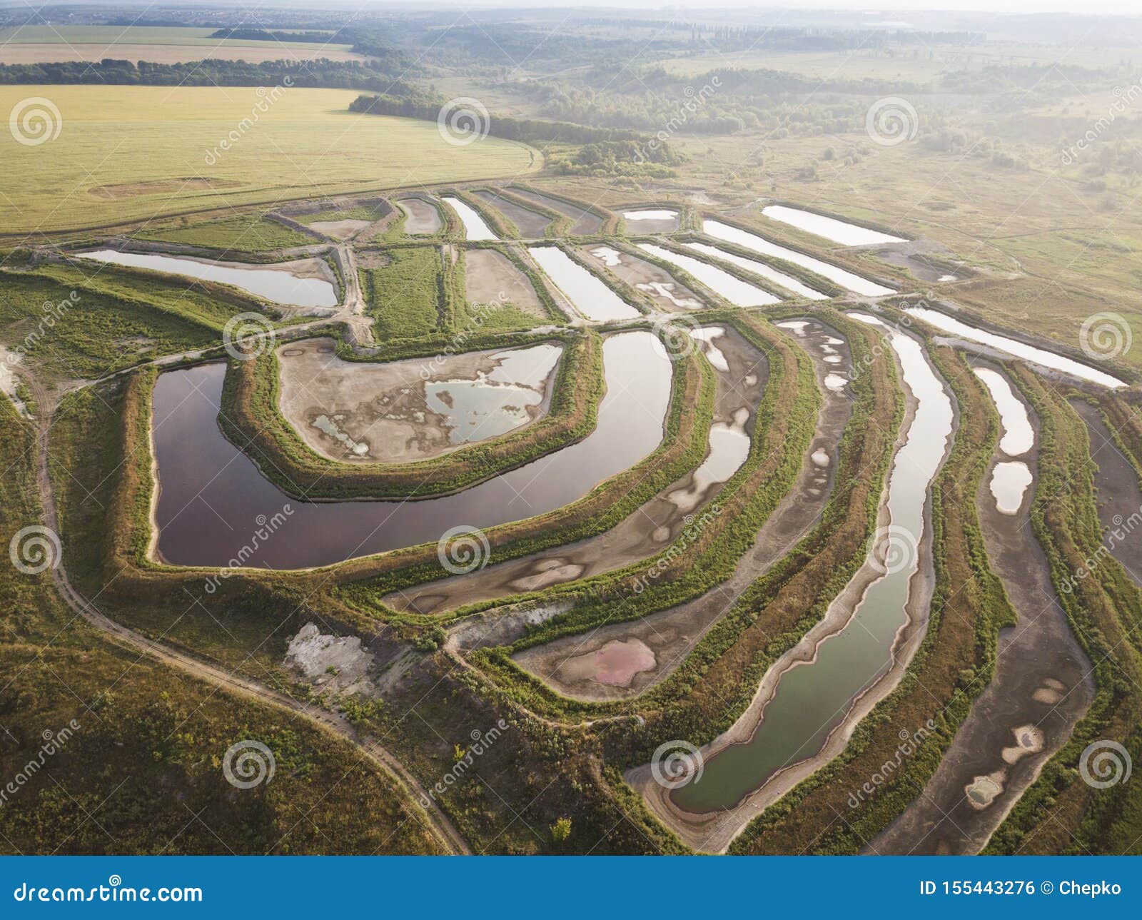 Fish Breeding Farm, Aerial View Stock Photo - Image of aquatic, boat ...