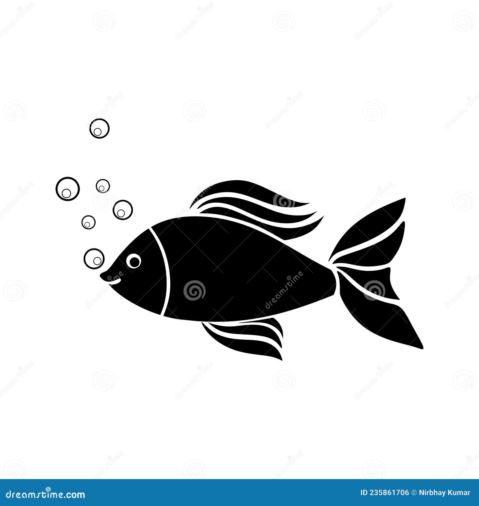 Fish with Bubbles Logo Icon Stock Vector - Illustration of icon, symbol ...