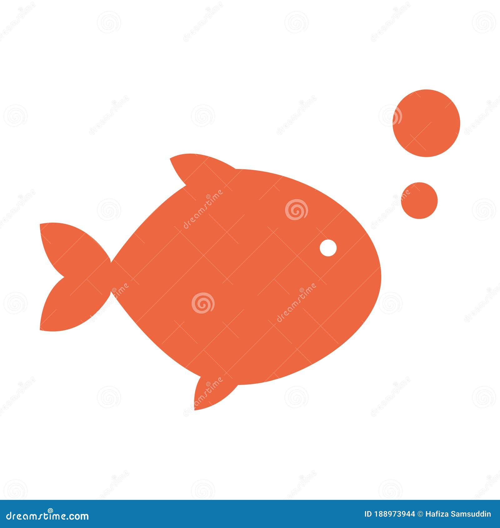 Fish with Bubbles. Vector Illustration Decorative Design Stock Vector ...