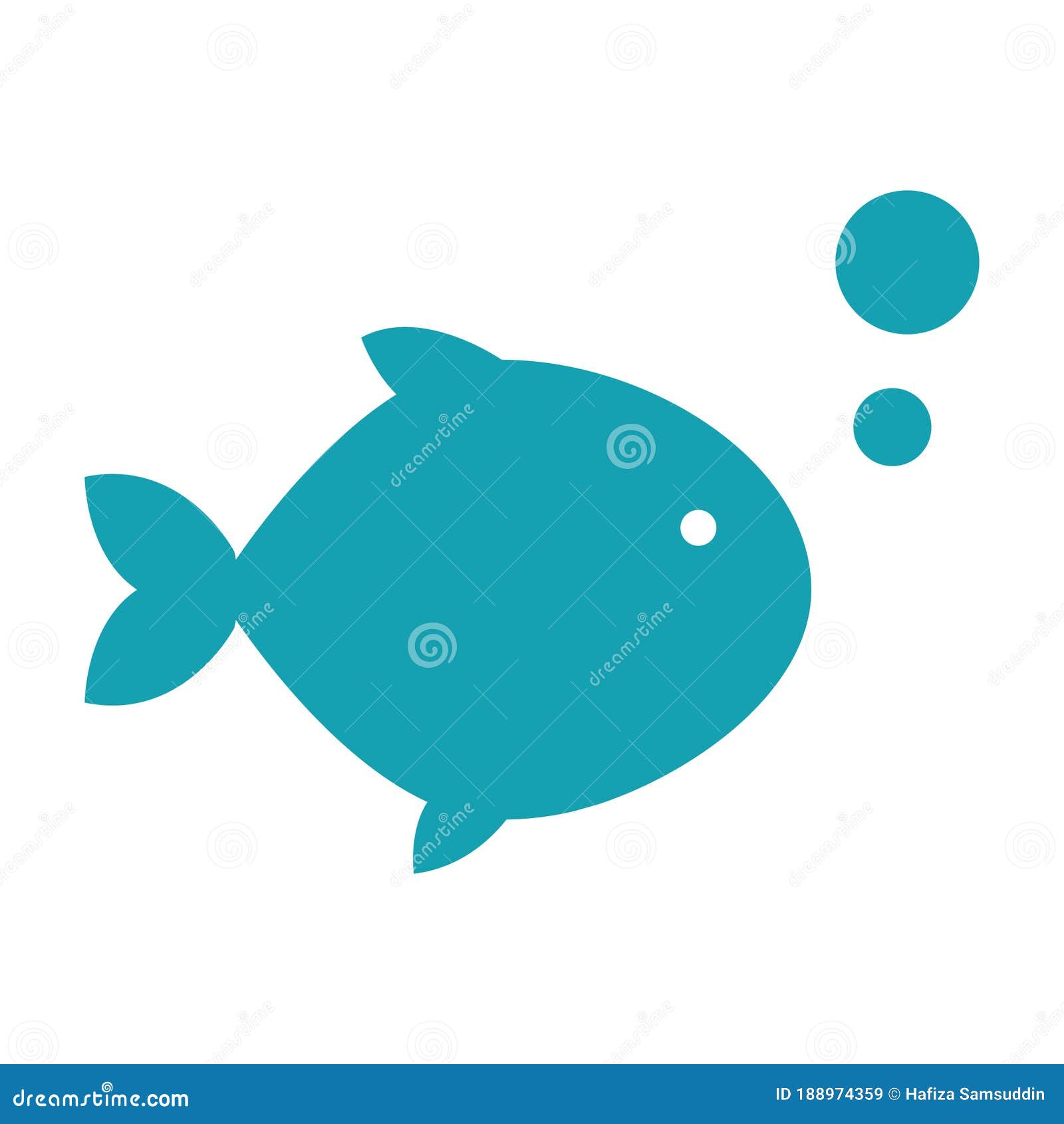 Fish with Bubbles. Vector Illustration Decorative Design Stock Vector ...