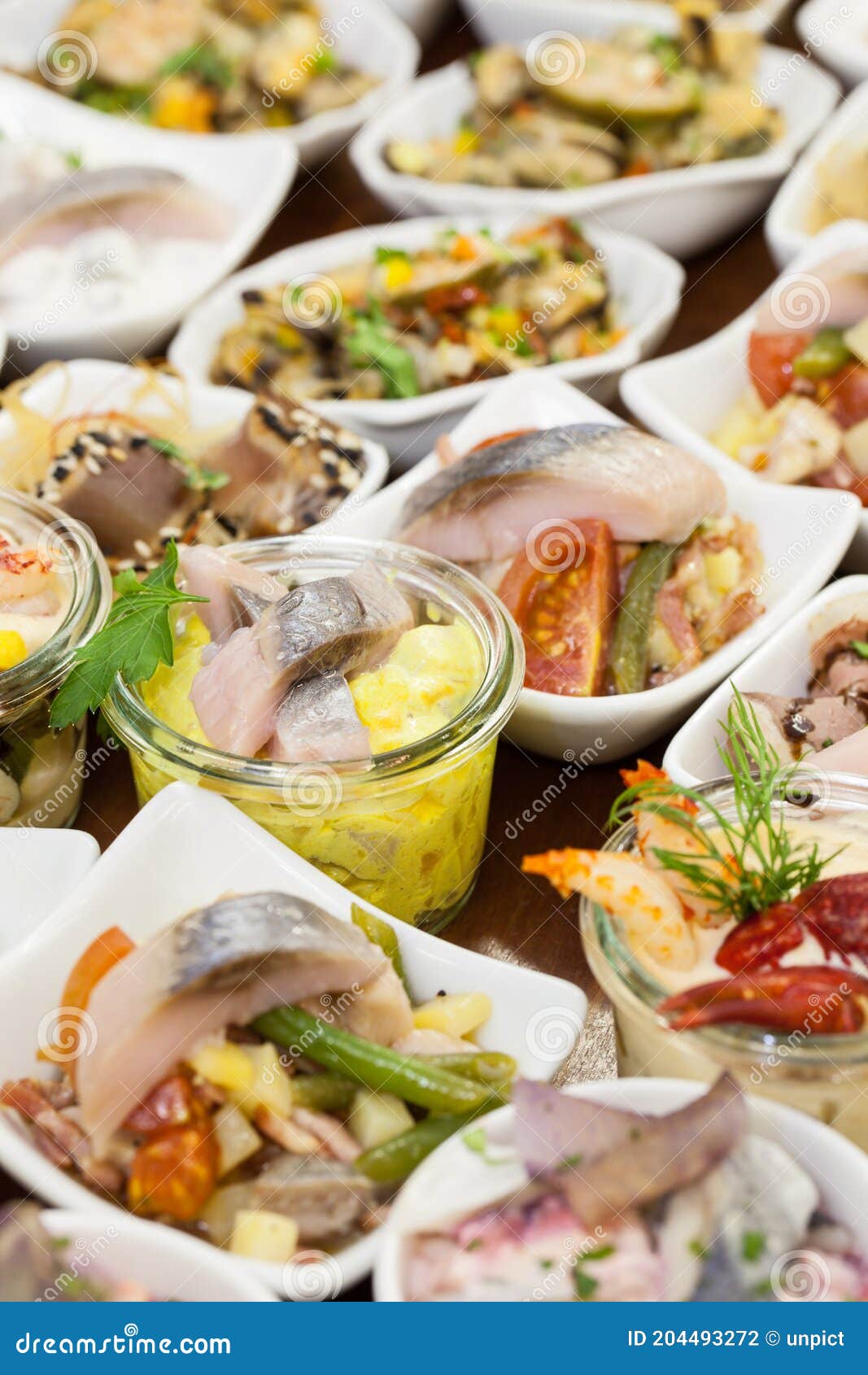 Fish Buffet: Different Starters Stock Photo - Image of festival, food ...