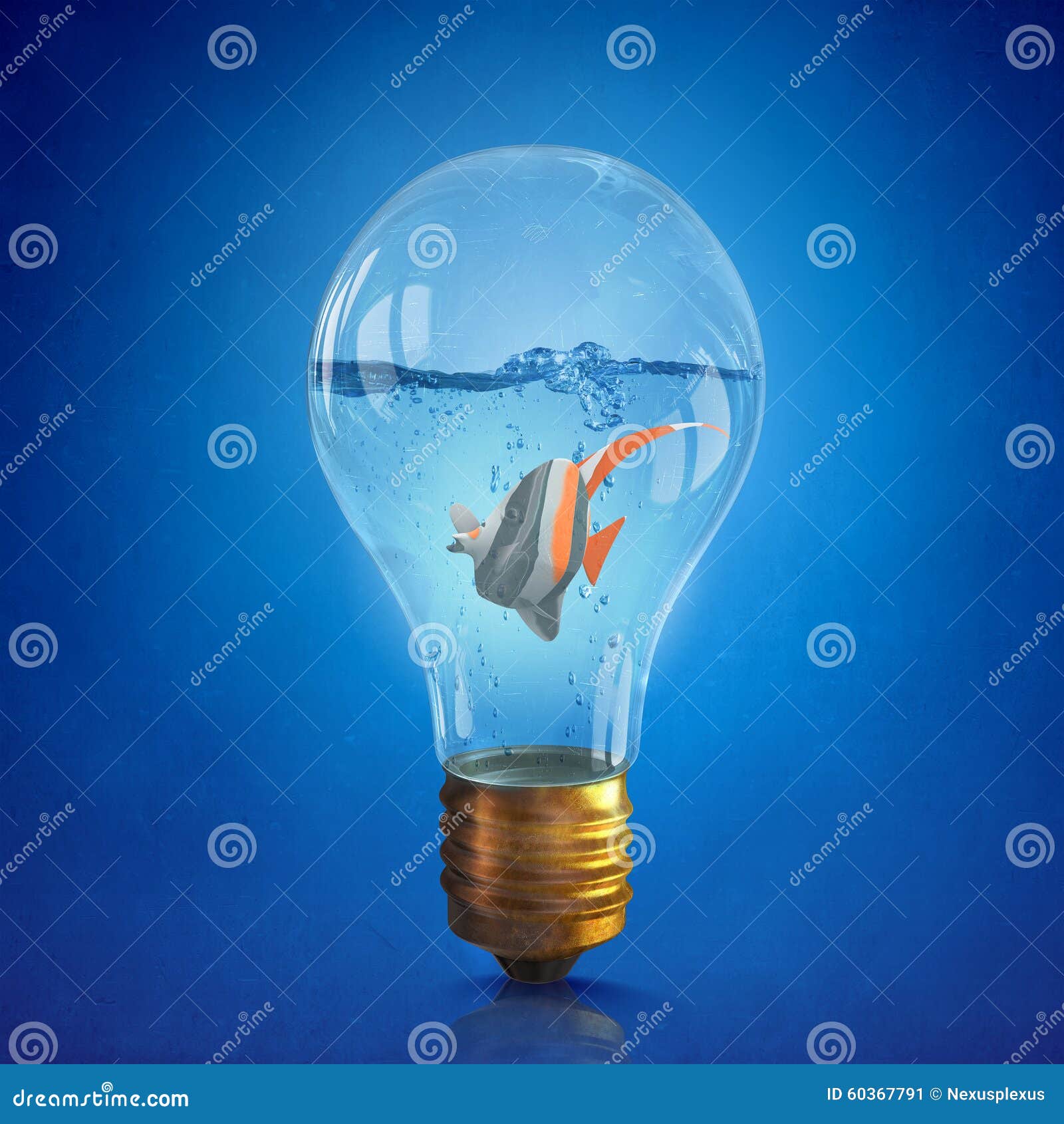 Fish in bulb stock image. Image of electric, watts, bulb - 60367791