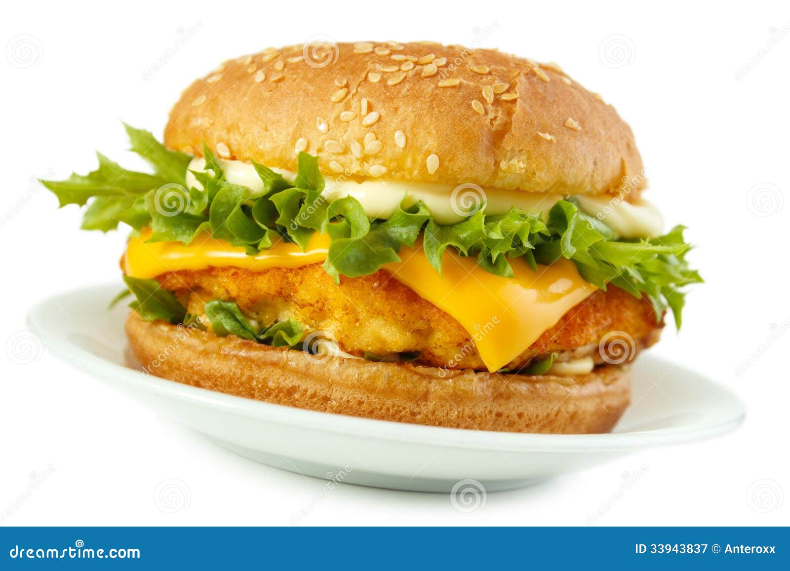 Fish burger stock image. Image of plate, fried, burger - 33943837