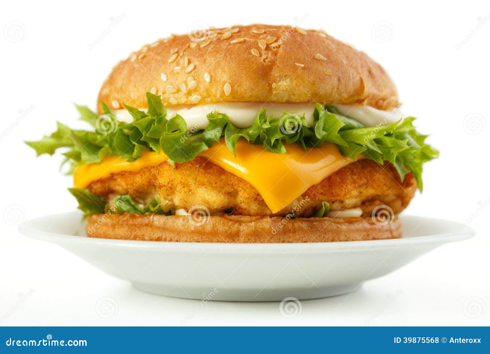 Fish burger stock photo. Image of seed, classic, fried - 39875568