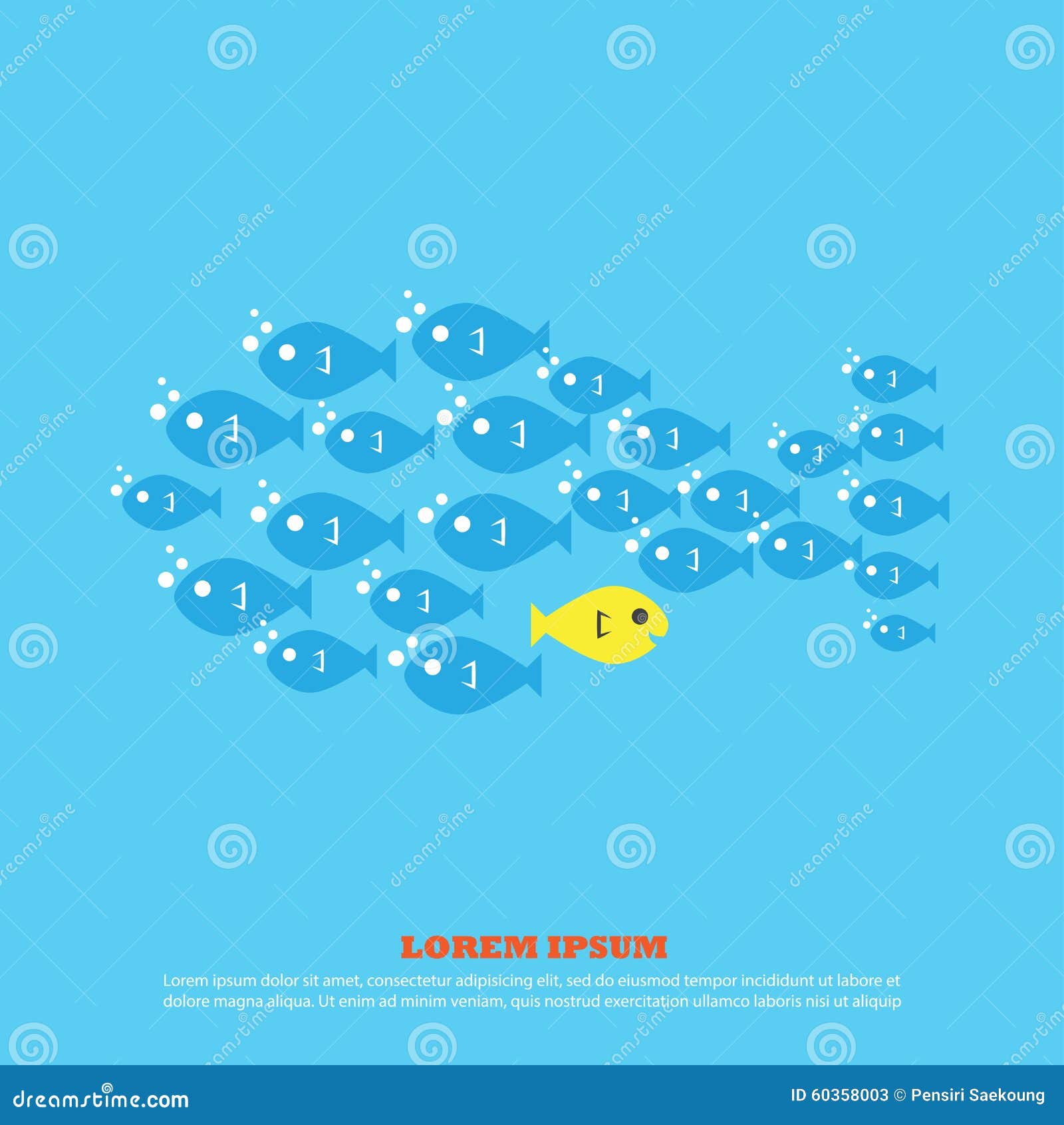Fish for business stock vector. Illustration of blue - 60358003