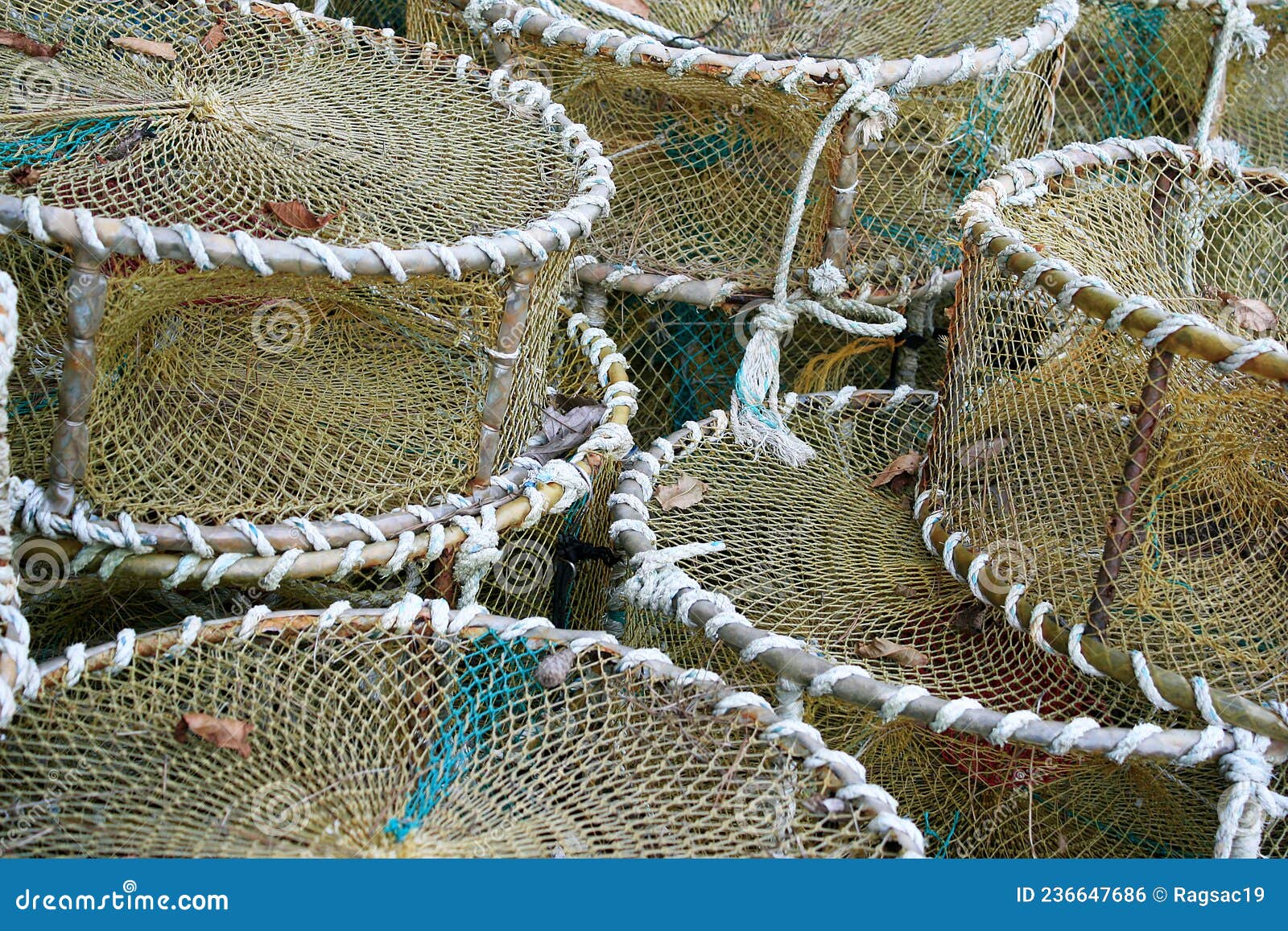 Fish Cage And Bamboo Raft Are Common Scenes Environmental Issues That ...
