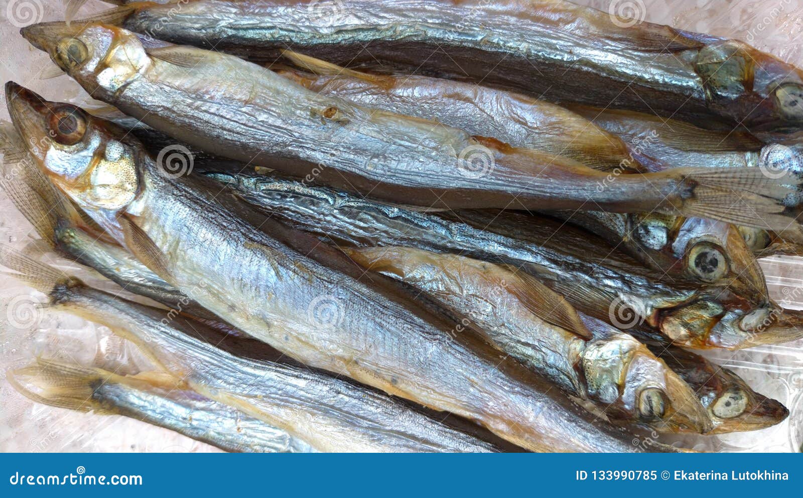 Fish Capelin. Sea Smoked Fish Close Up. Stock Image - Image of catch ...