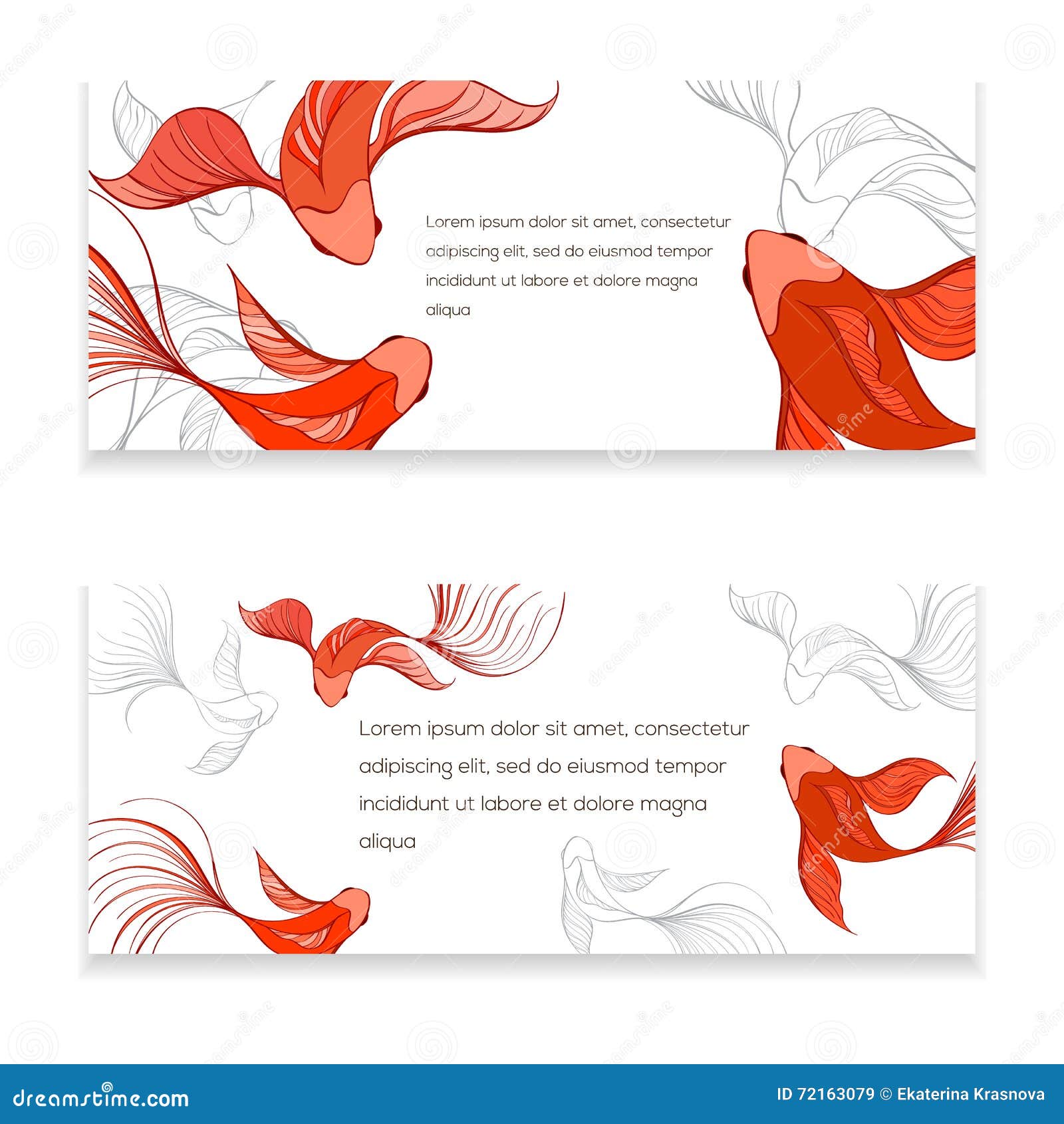 Fish card stock vector. Illustration of white, tourism - 72163079