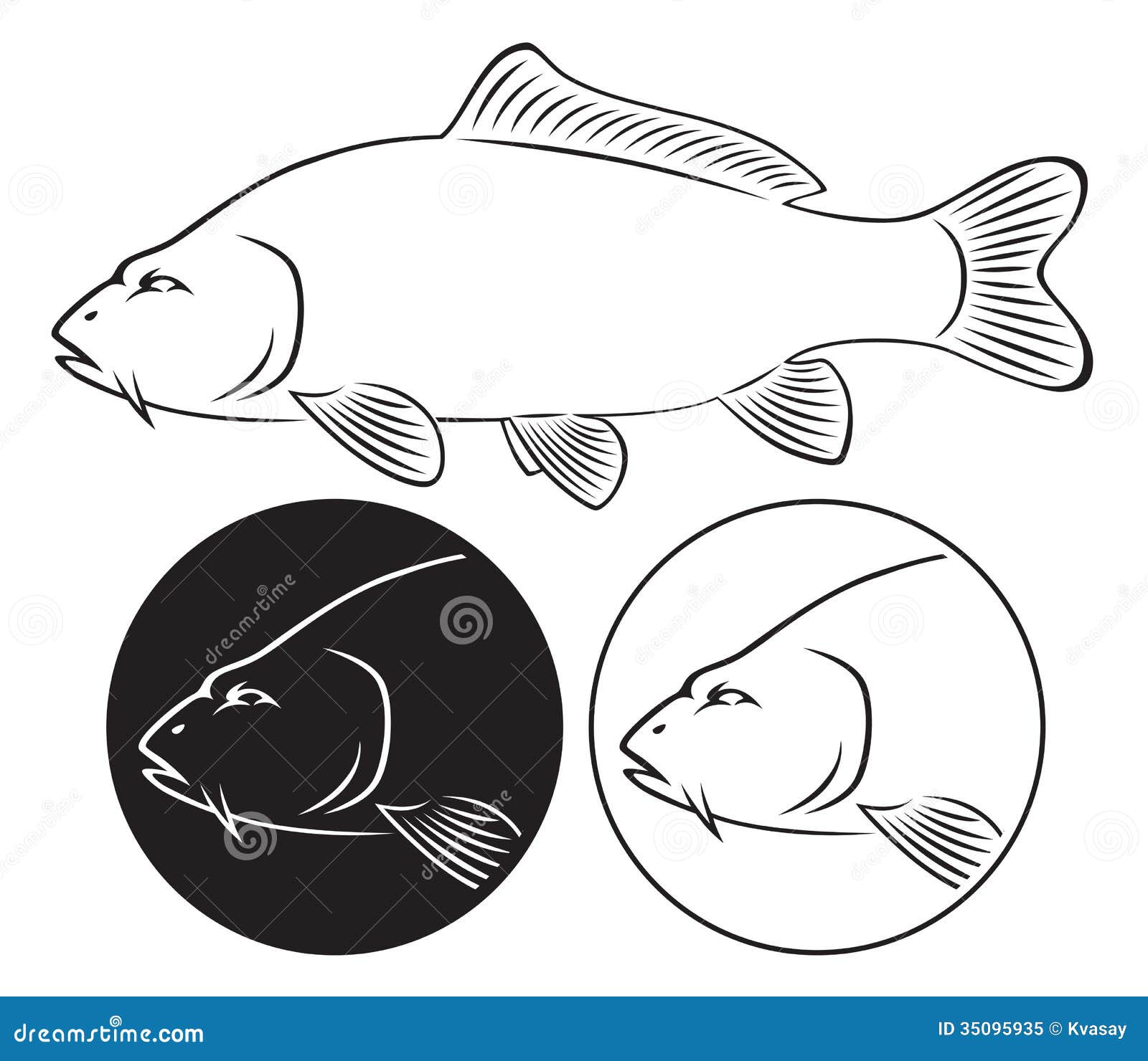 Fish Koi Carp. Chinese Symbol Of Good Luck, Courage, Persistence ...