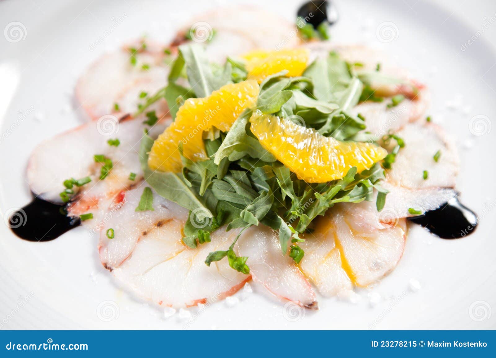 Fish carpaccio stock image. Image of delicious, pink - 23278215