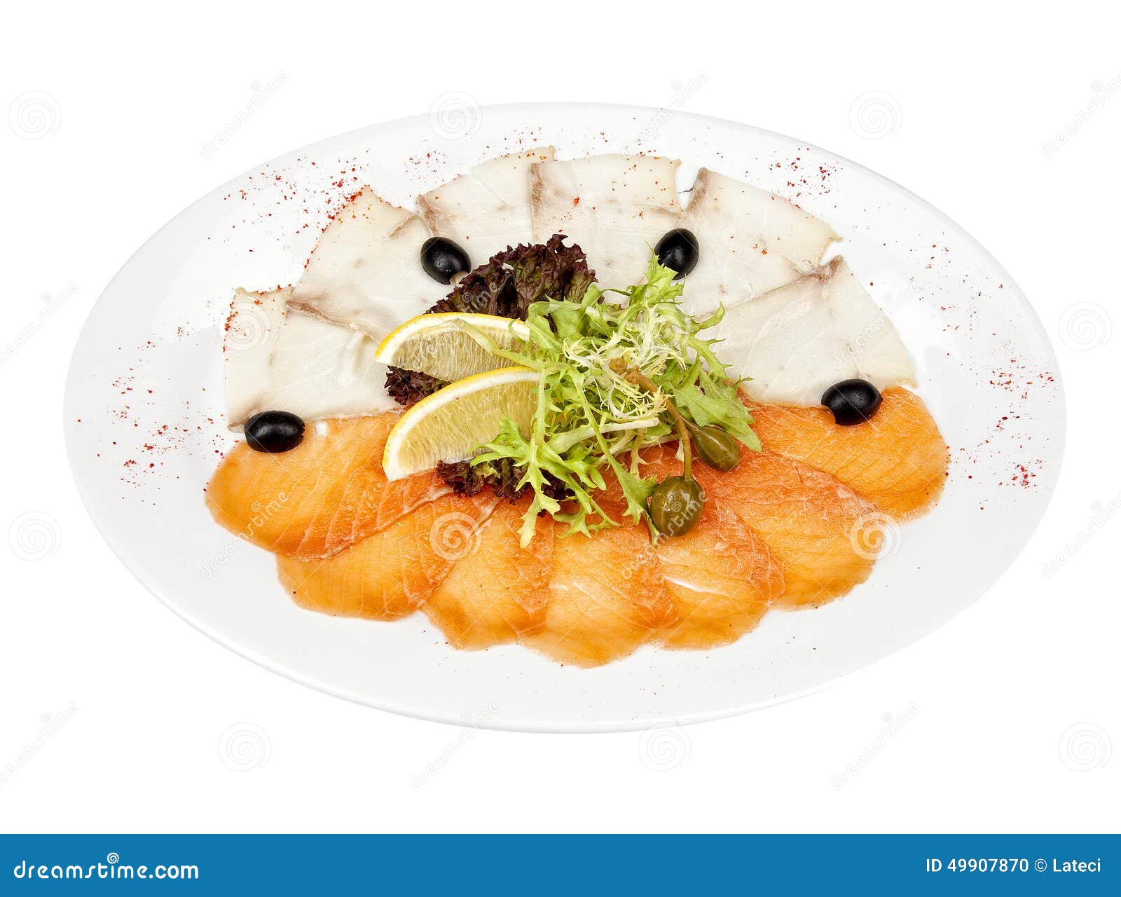 Fish carpaccio stock photo. Image of oriental, mediterranean - 49907870