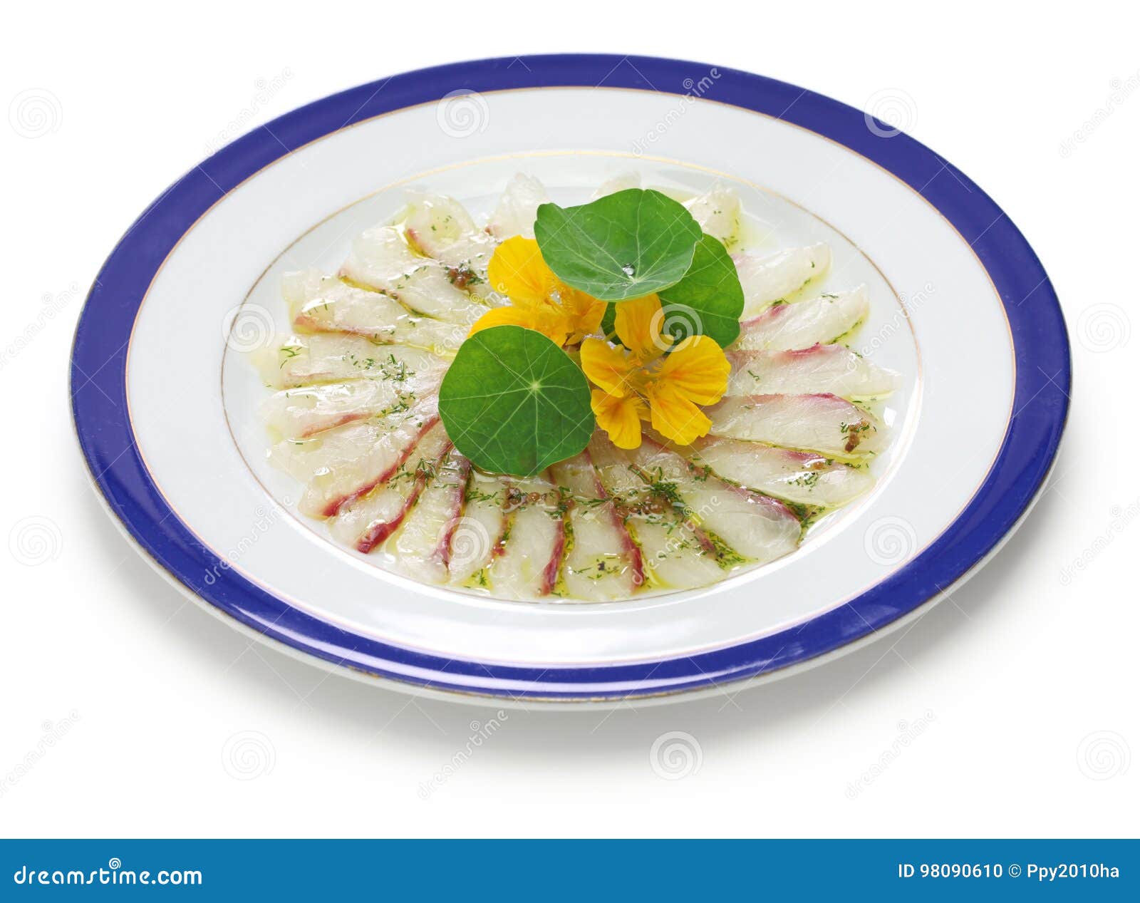 Fish Carpaccio, Italian Dish Stock Photo - Image of bream, appetizer ...
