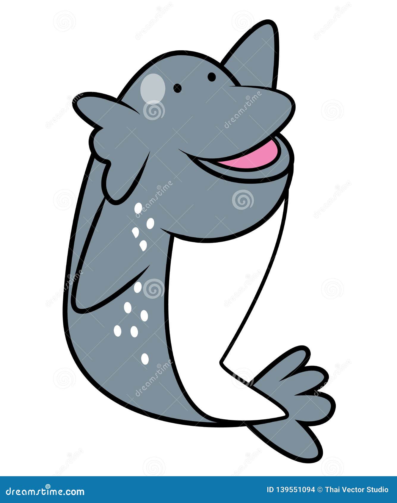 Fish cartoon character stock vector. Illustration of cartoon - 139551094