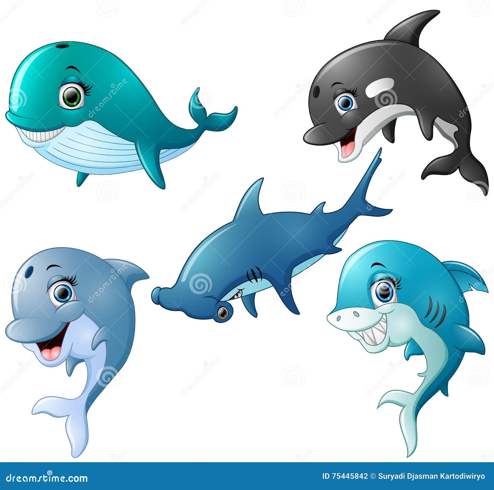 Cartoon Smiling Baby Shark Stock Photography | CartoonDealer.com #30456074
