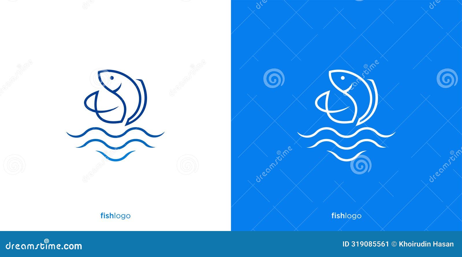 Simple Fish Logo Design Template. Stock Vector - Illustration of like ...