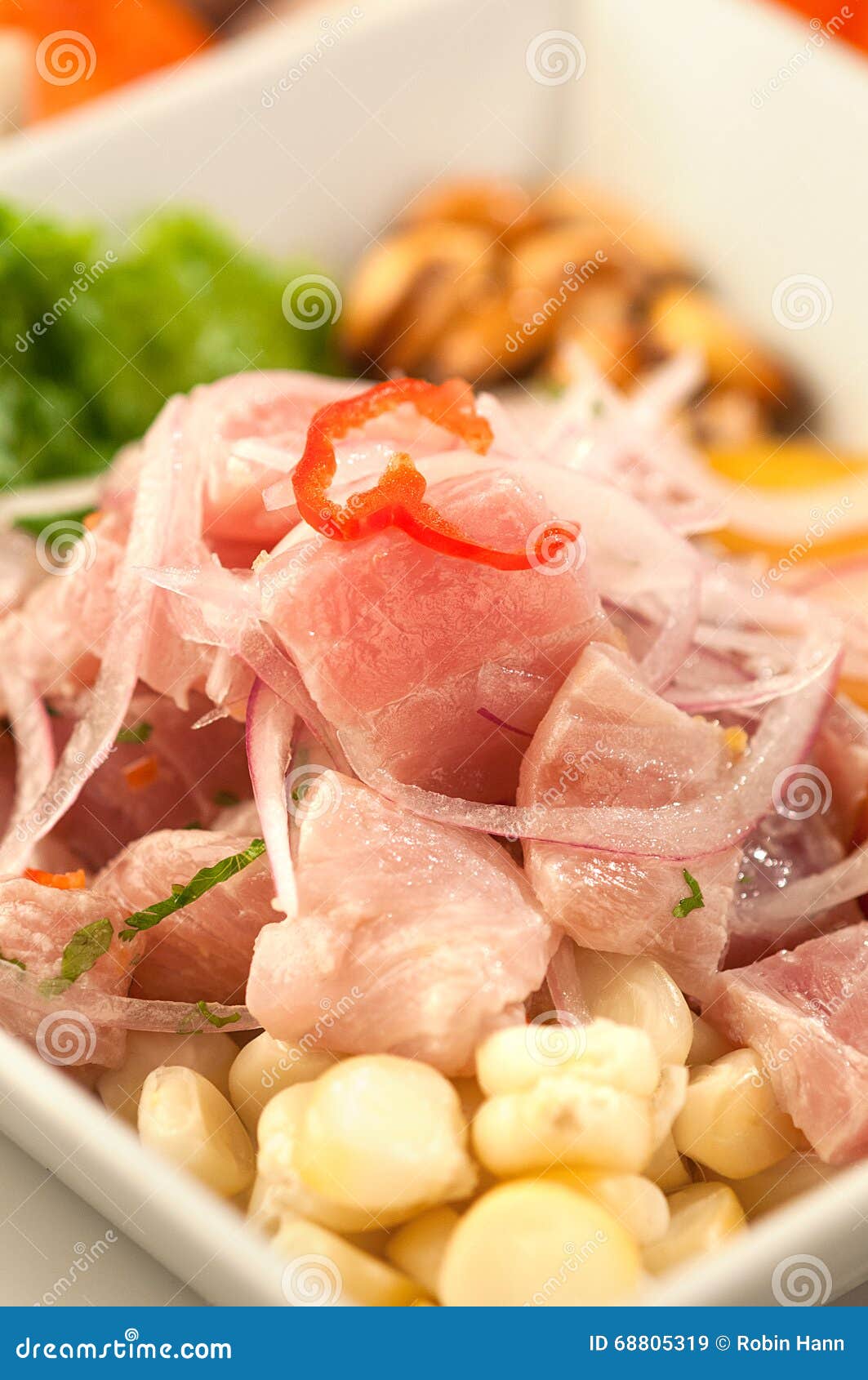 Fish Ceviche, a Typical Peruvian Dish Stock Image - Image of mariscos ...