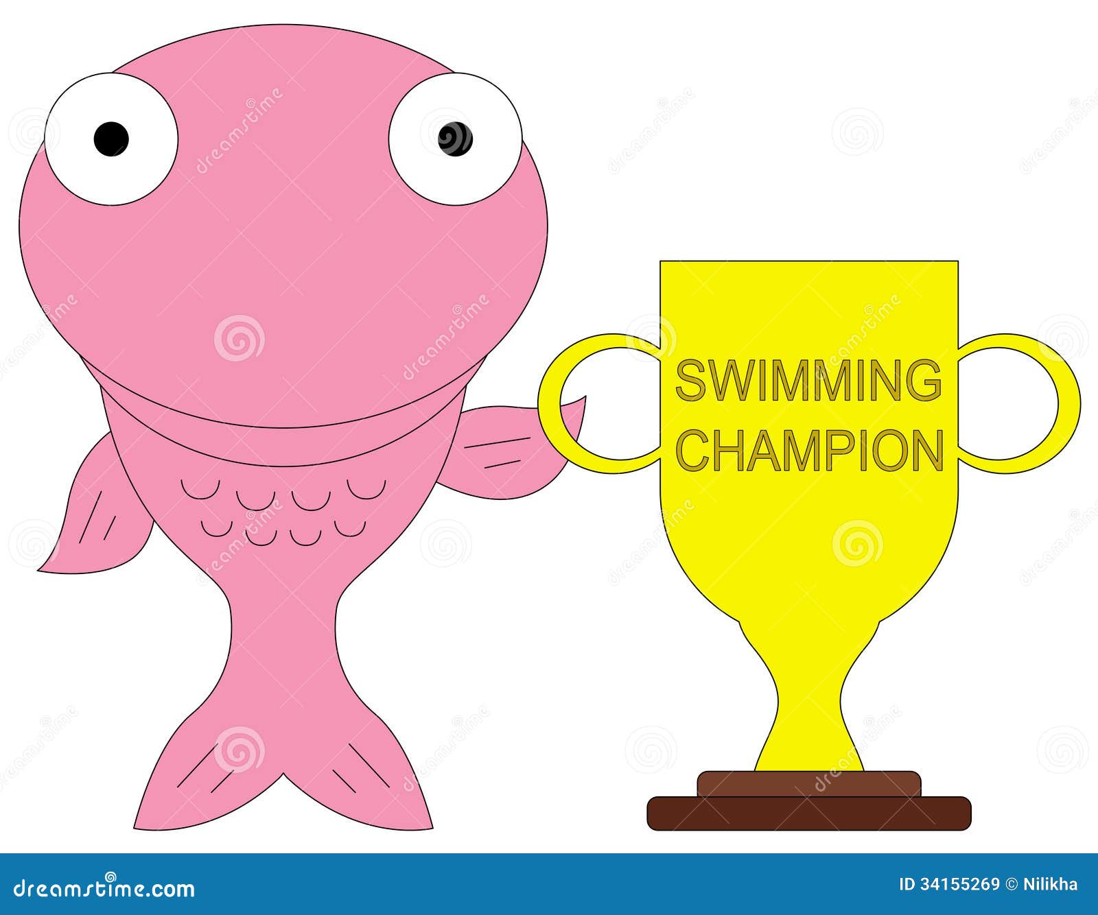 Fish champion stock illustration. Illustration of trophy - 34155269
