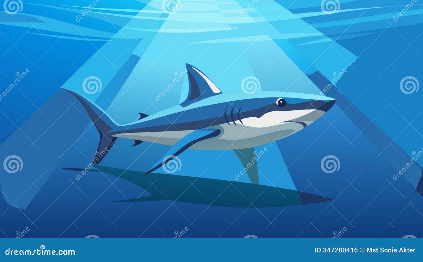 Shark Comic Cartoon Illustration Set | CartoonDealer.com #109190006