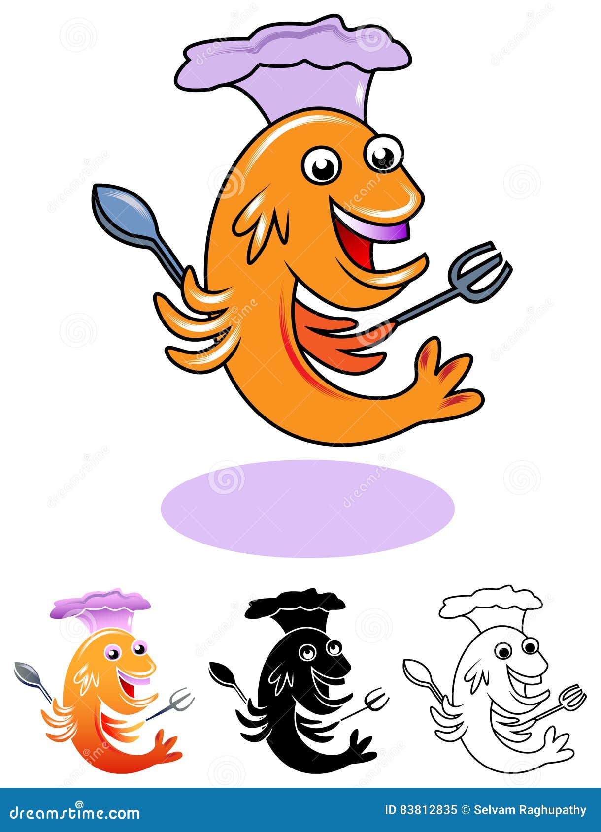 Fish chef stock vector. Illustration of clipart, fresh - 83812835