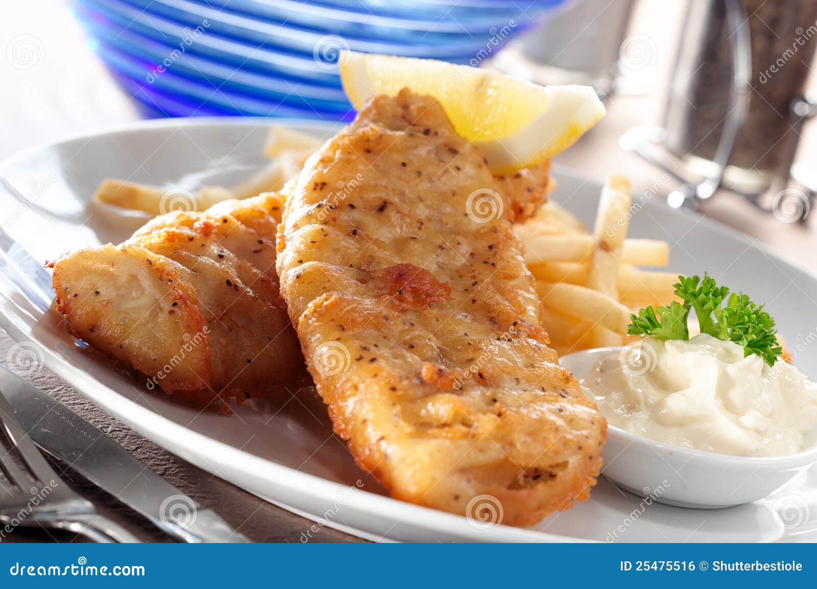 Fish and chip stock photo. Image of batter, cuisine, lemon - 25475516