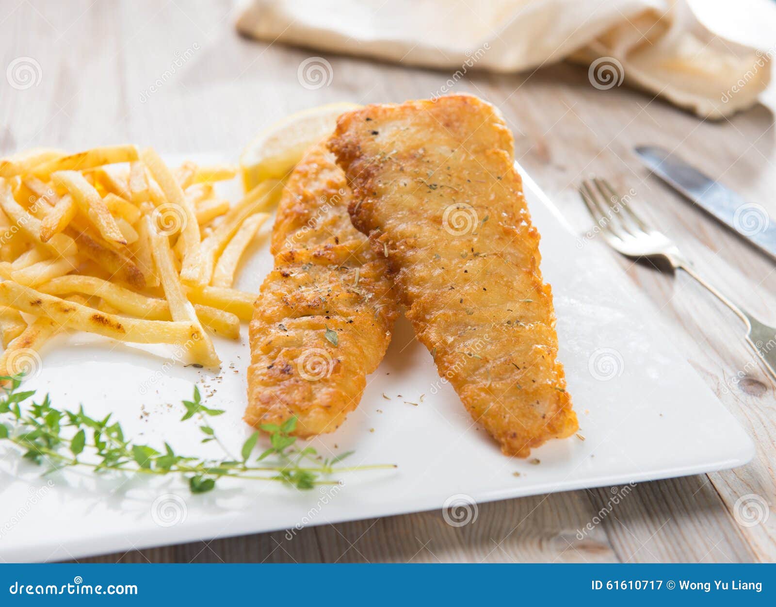 Fish and chip stock image. Image of background, fried - 61610717