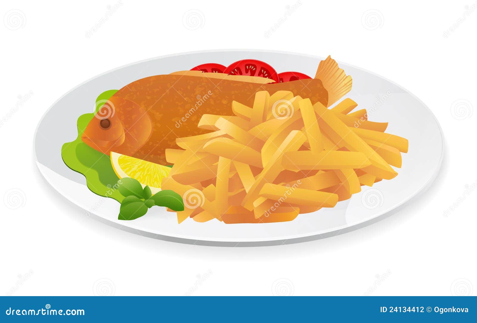 Battered Fish Vector Stock Illustrations – 66 Battered Fish Vector ...