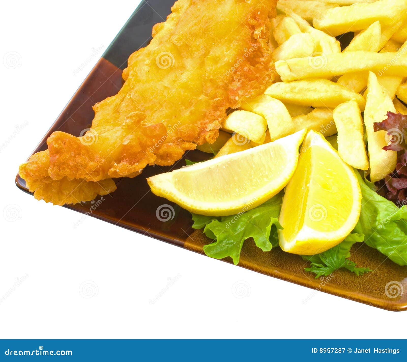Fish and Chips stock image. Image of salt, isolated, deep - 8957287