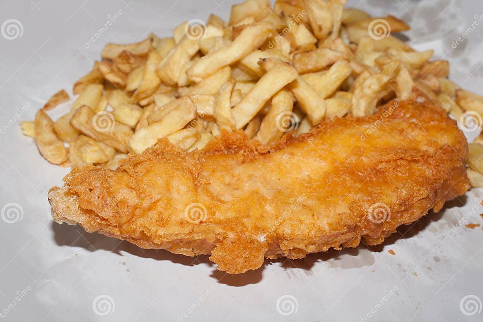 Fish and Chips from an English Fish and Chip Chop Stock Photo - Image ...