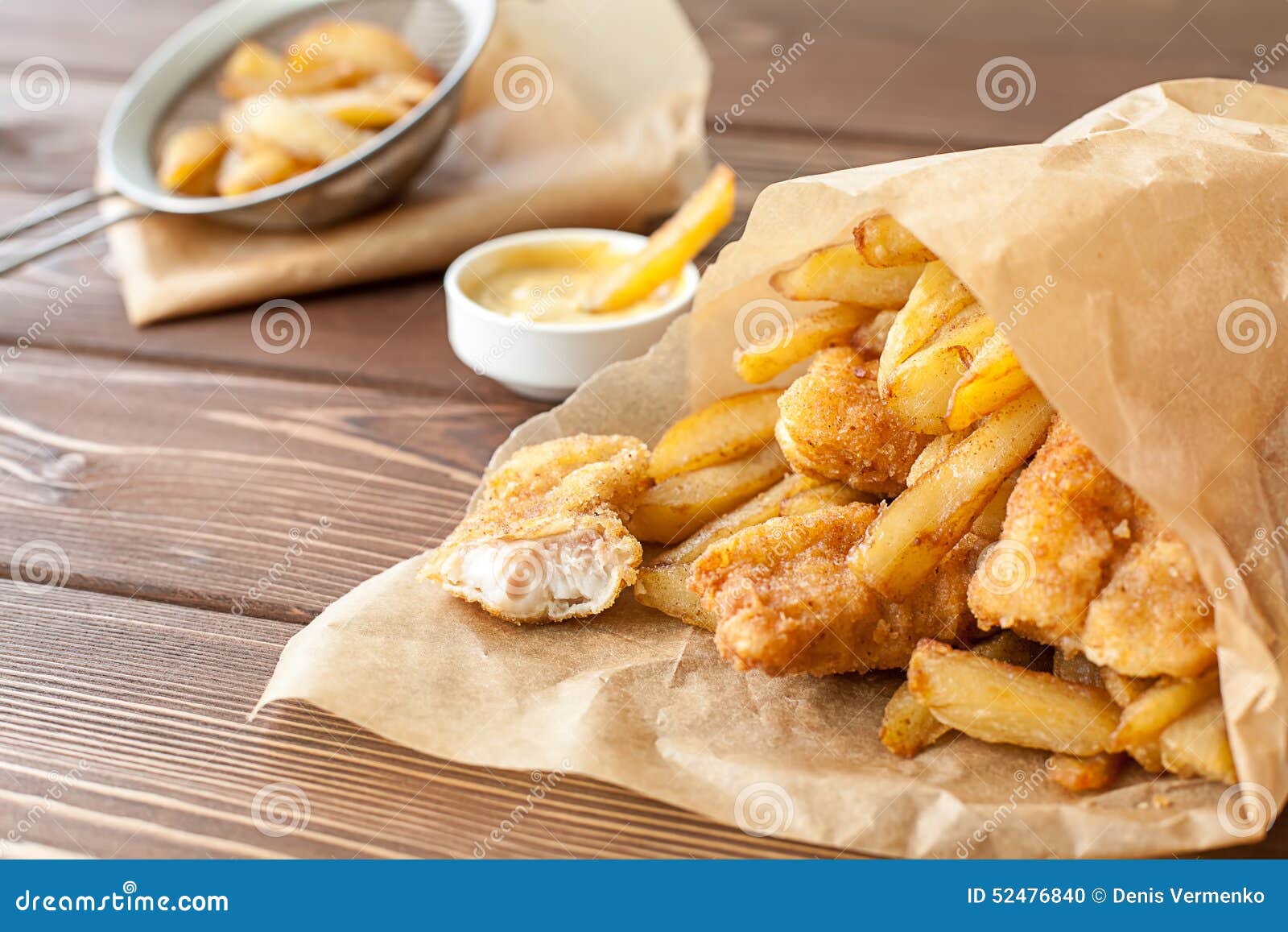 Fish and chips fast food stock photo. Image of food, eating - 52476840