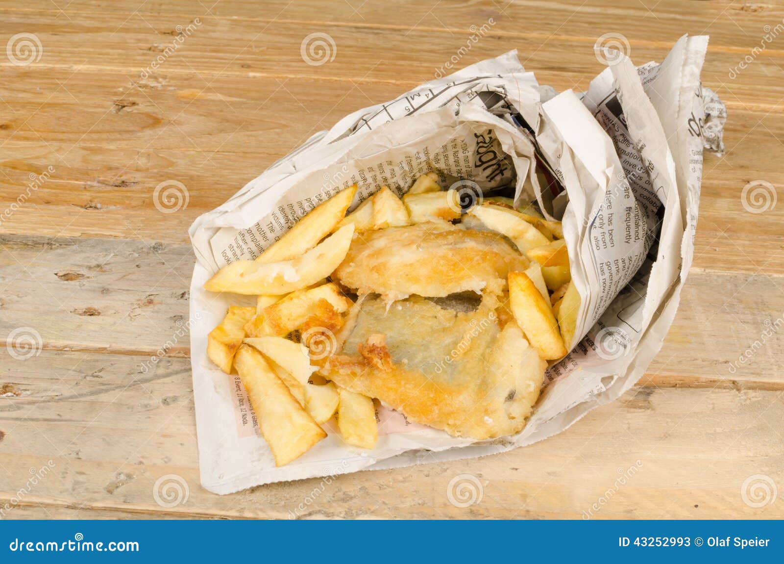 Fish and Chips in Newspaper Stock Image - Image of wrap, filed: 43252993