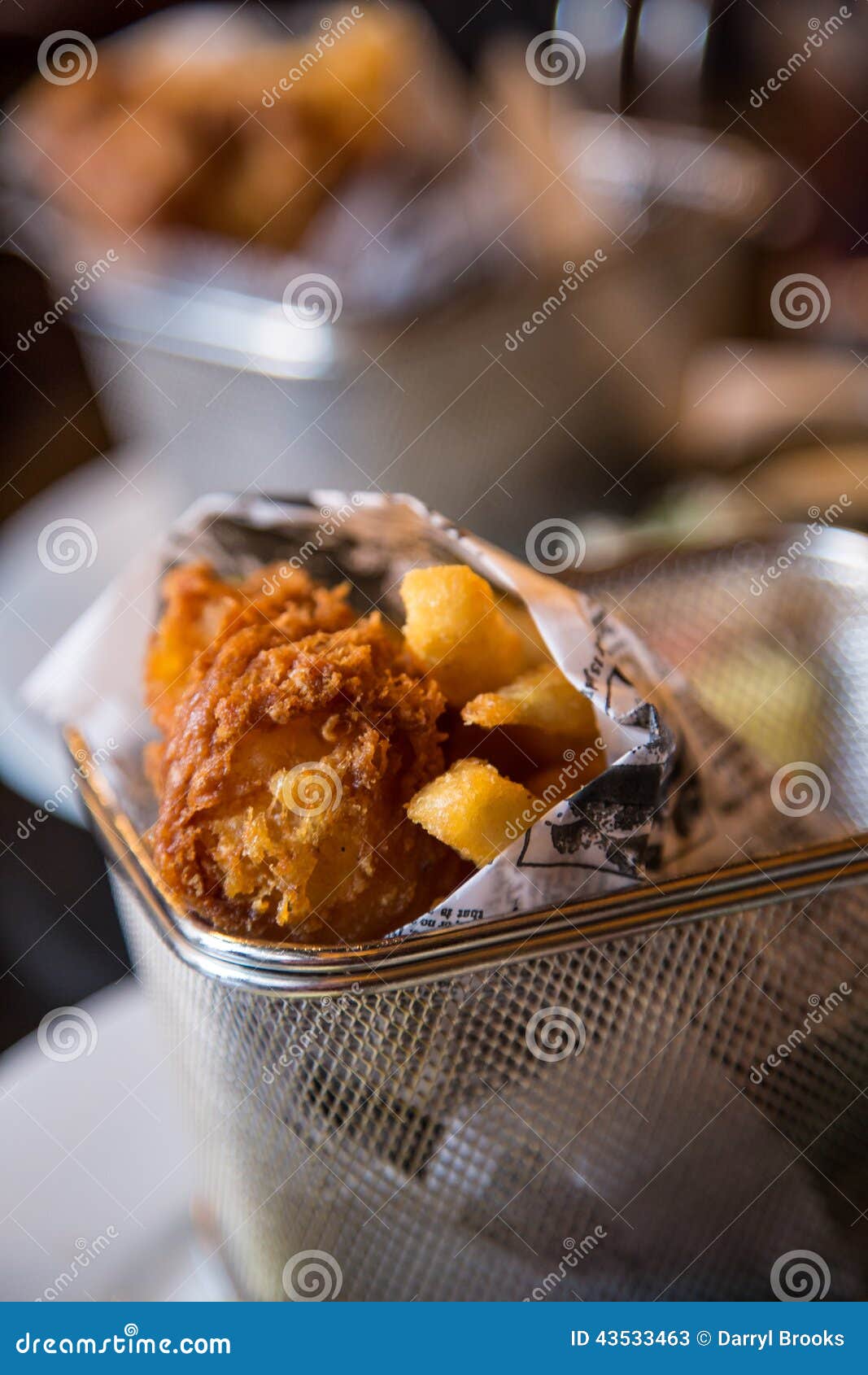 Fish and Chips in Paper stock image. Image of crispy - 43533463