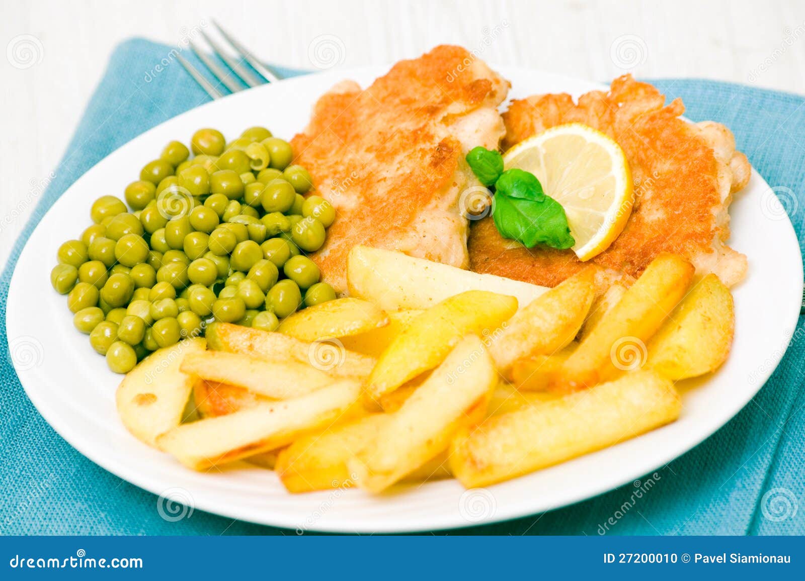 Fish and chips with peas stock photo. Image of british - 27200010