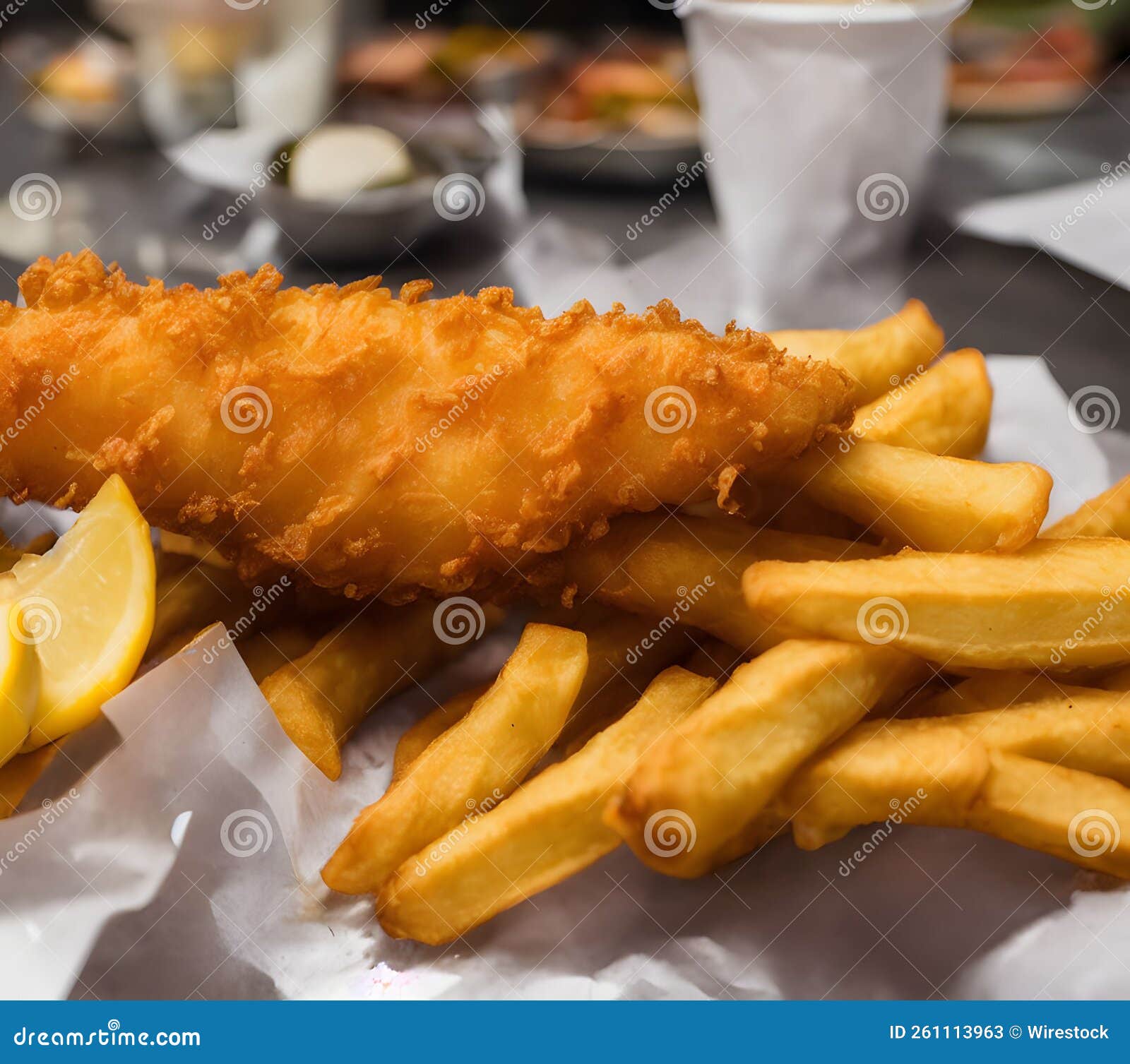 Fish and Chips, a Popular English Food, Fast Food Item Stock Image ...