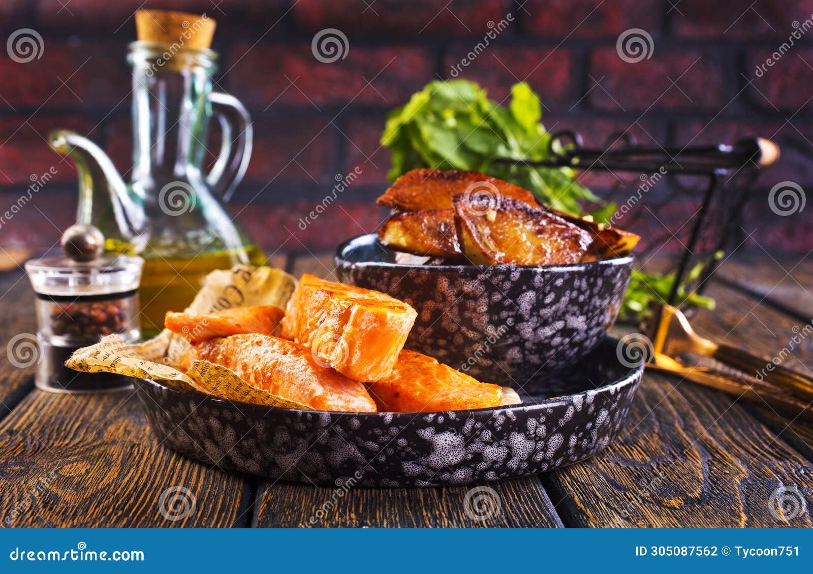Fish and Chips Served in the Newspaper, Fast Food Stock Photo - Image ...