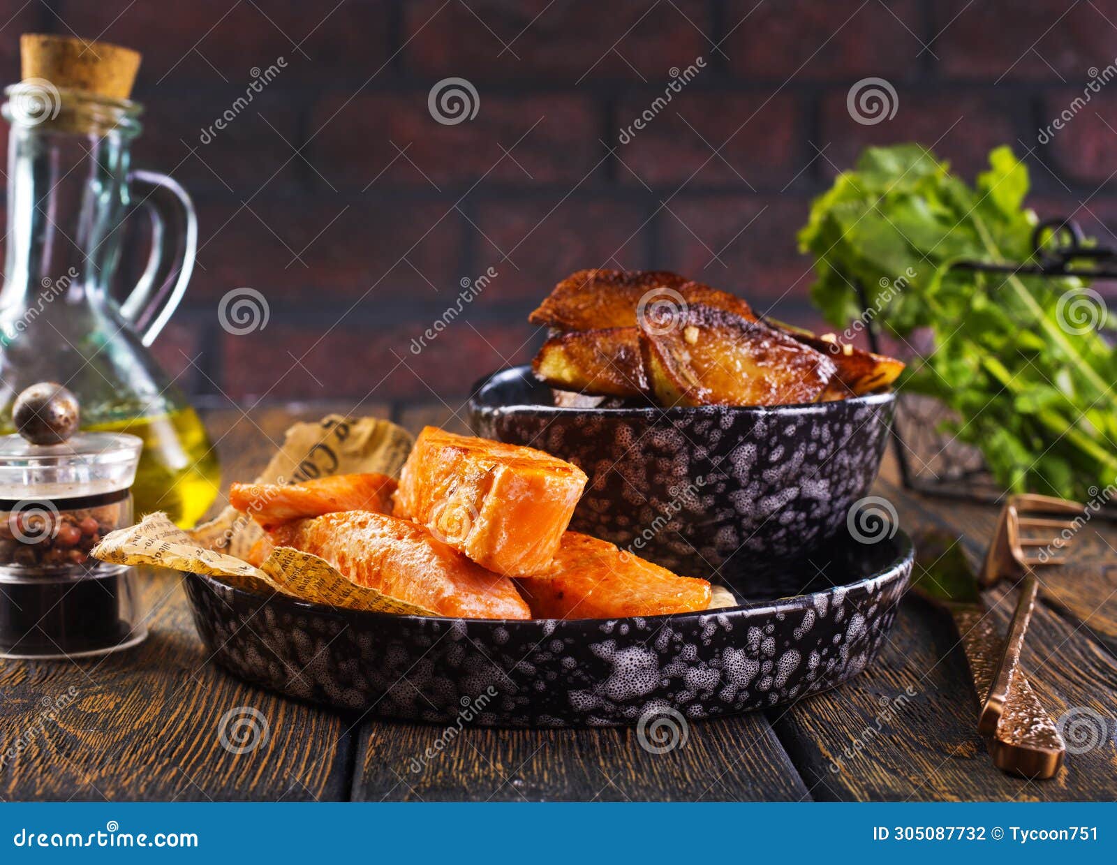 Fish and Chips Served in the Newspaper, Fast Food Stock Photo - Image ...