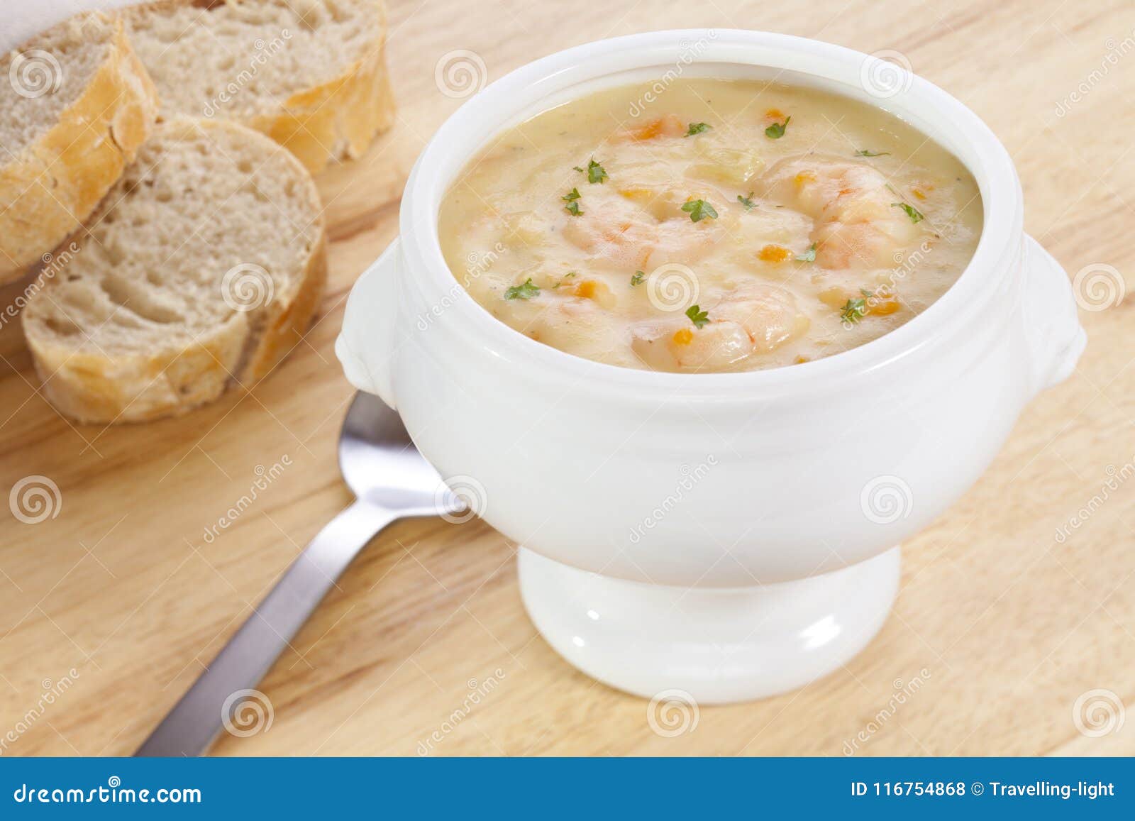 Fish Chowder with Prawns stock photo. Image of head - 116754868